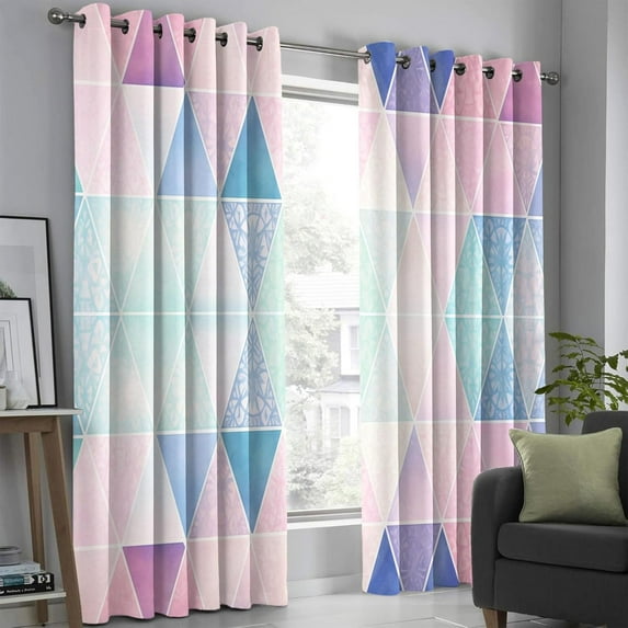 Triangular Mandala Blackout Curtains For Bedroom Living Room Powder ...