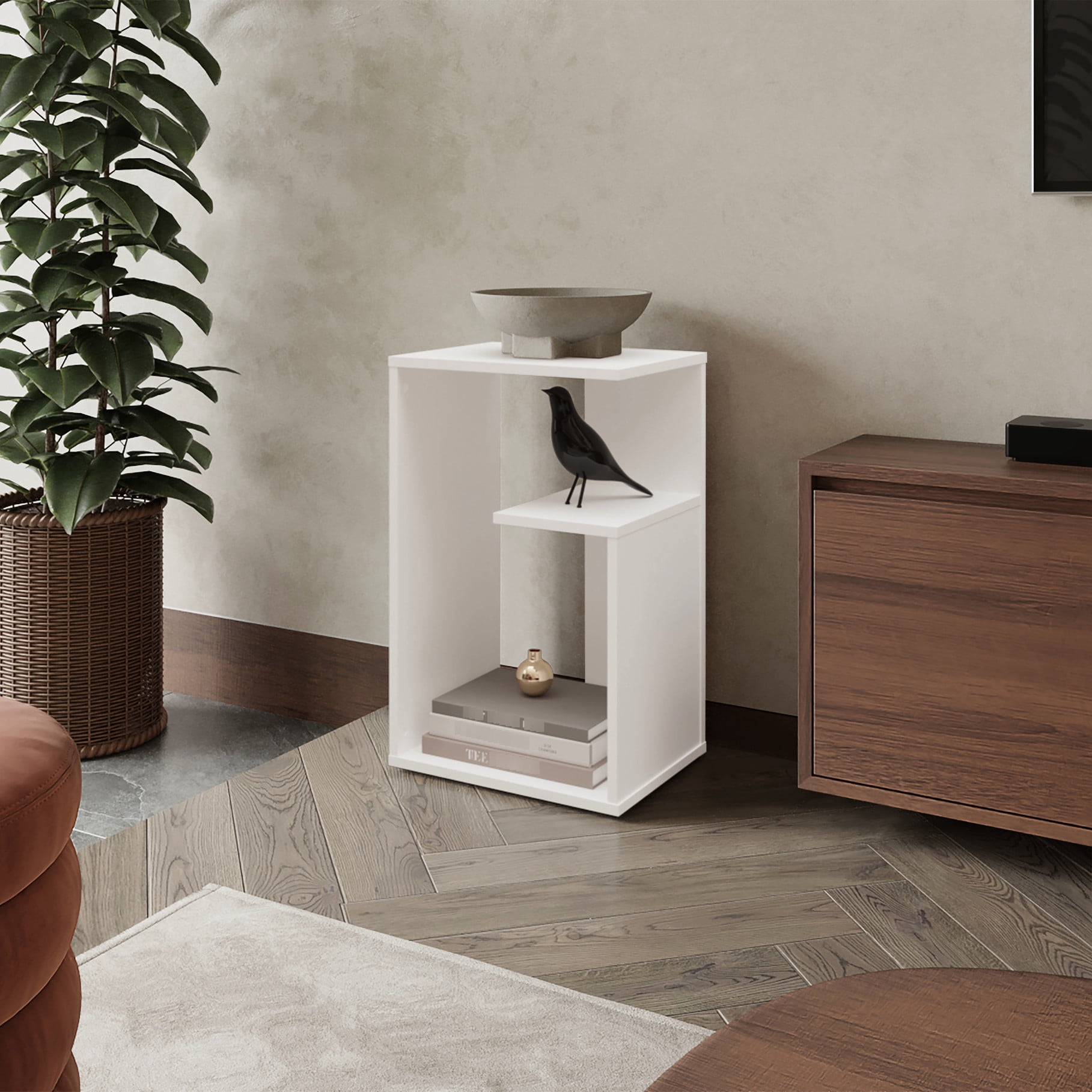 Triangular Melamine Side Table / Next to Bed / Sturdy and Stylish ...