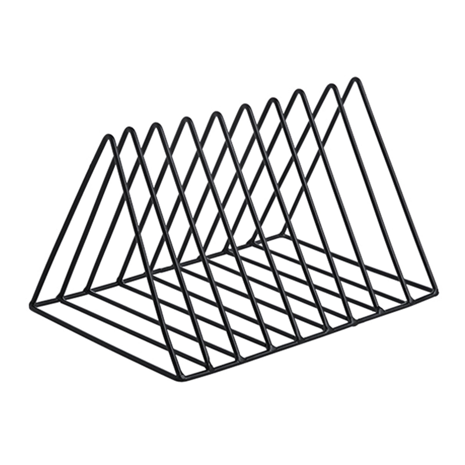 Triangular Metal Bookend 9 Compartments Book Magazine Stand Space ...