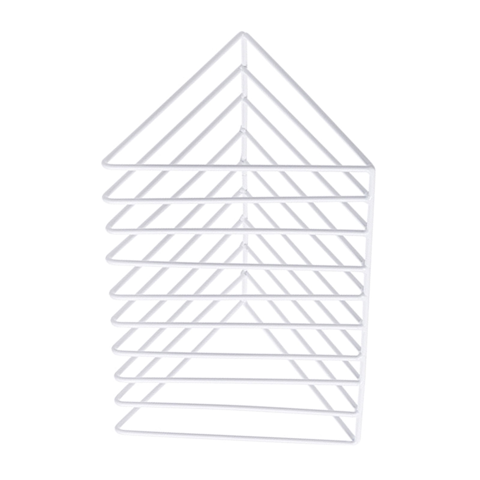 Triangular Metal Bookend 9 Compartments Book Magazine Stand Space ...