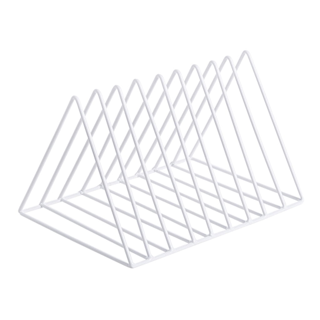 Triangular Metal Bookend Desk Book Organizers Space Saving Book Rack ...