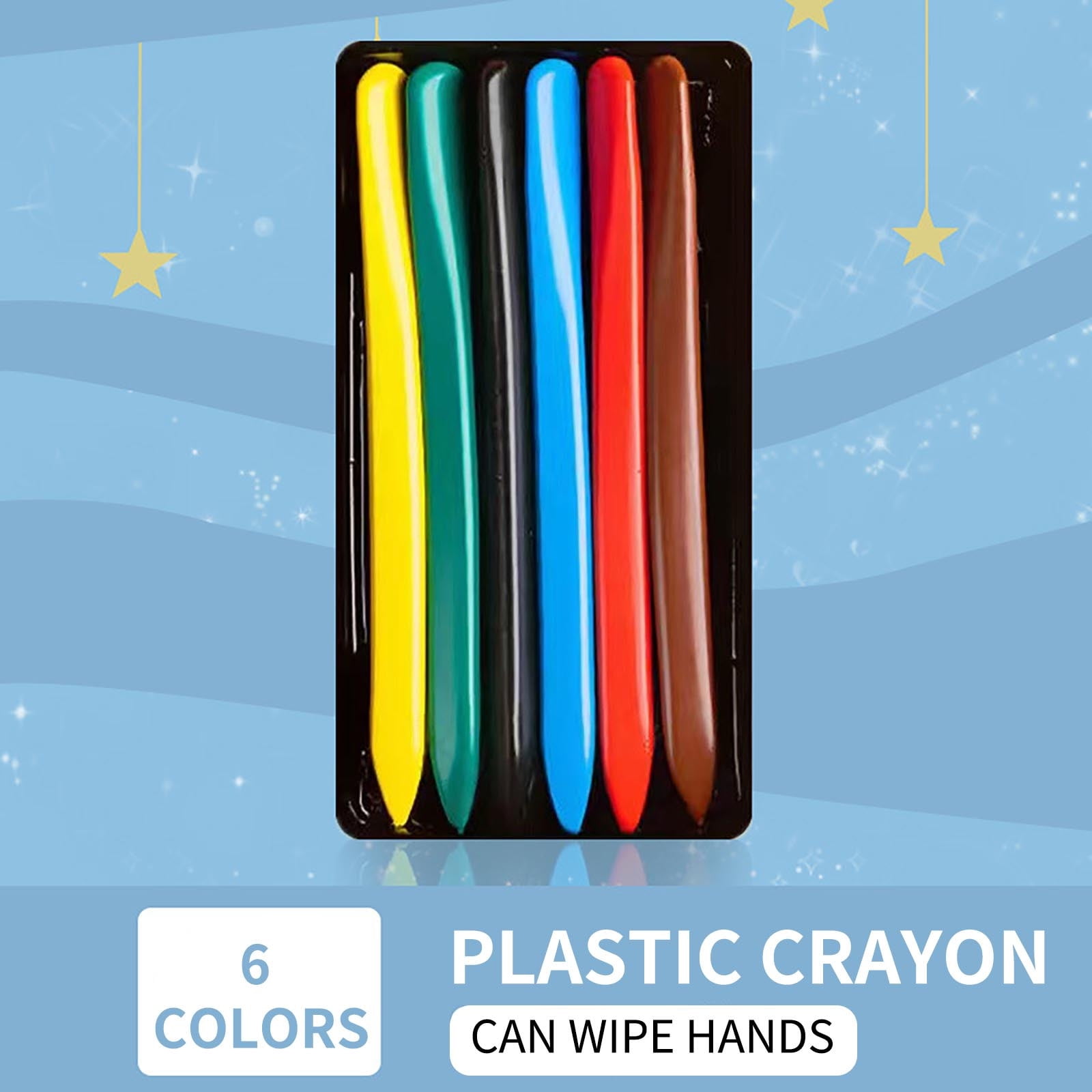 Triangular Plastic Crayons Set, Non-Stick Washable Crayons, Safe and ...