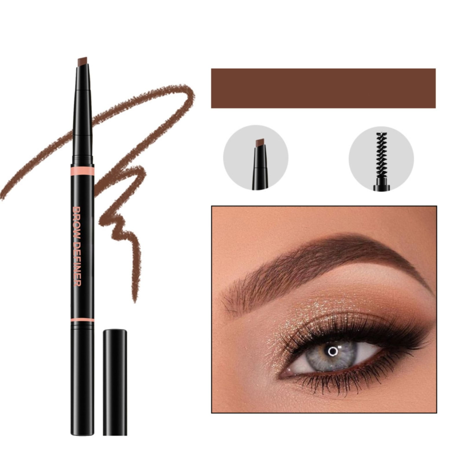 Triangular Pointed Eyebrow Pencil Eyebrow Drawing Eyebrow Smudging ...