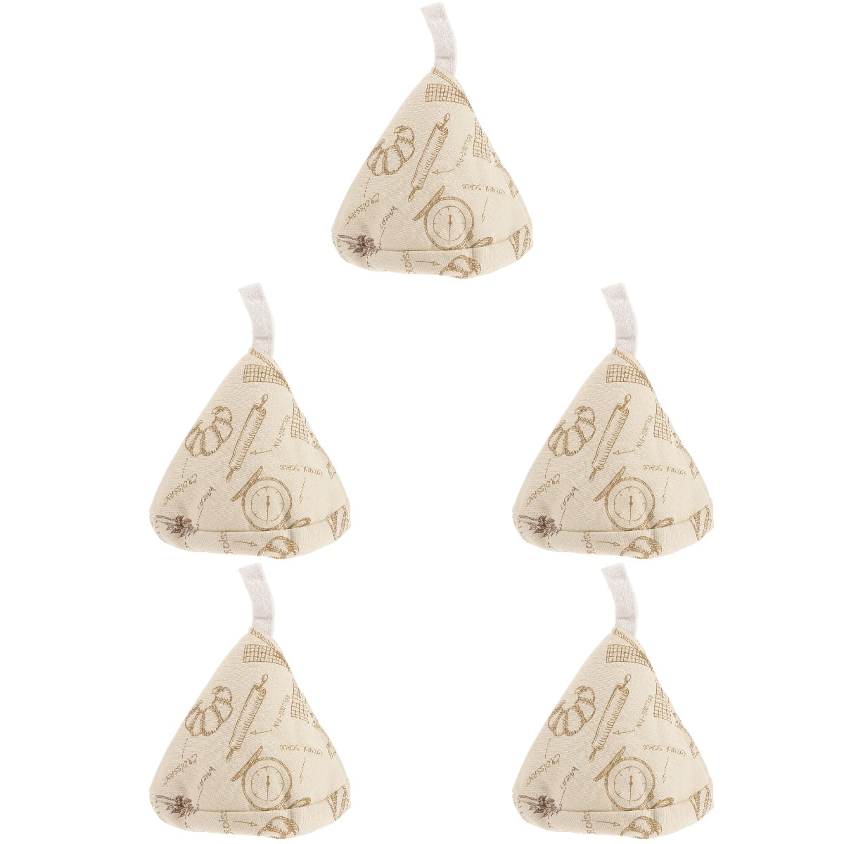 Triangular Pot Handle Cap Oven Knob Cover Grill Mitts Set of 5 Wok ...