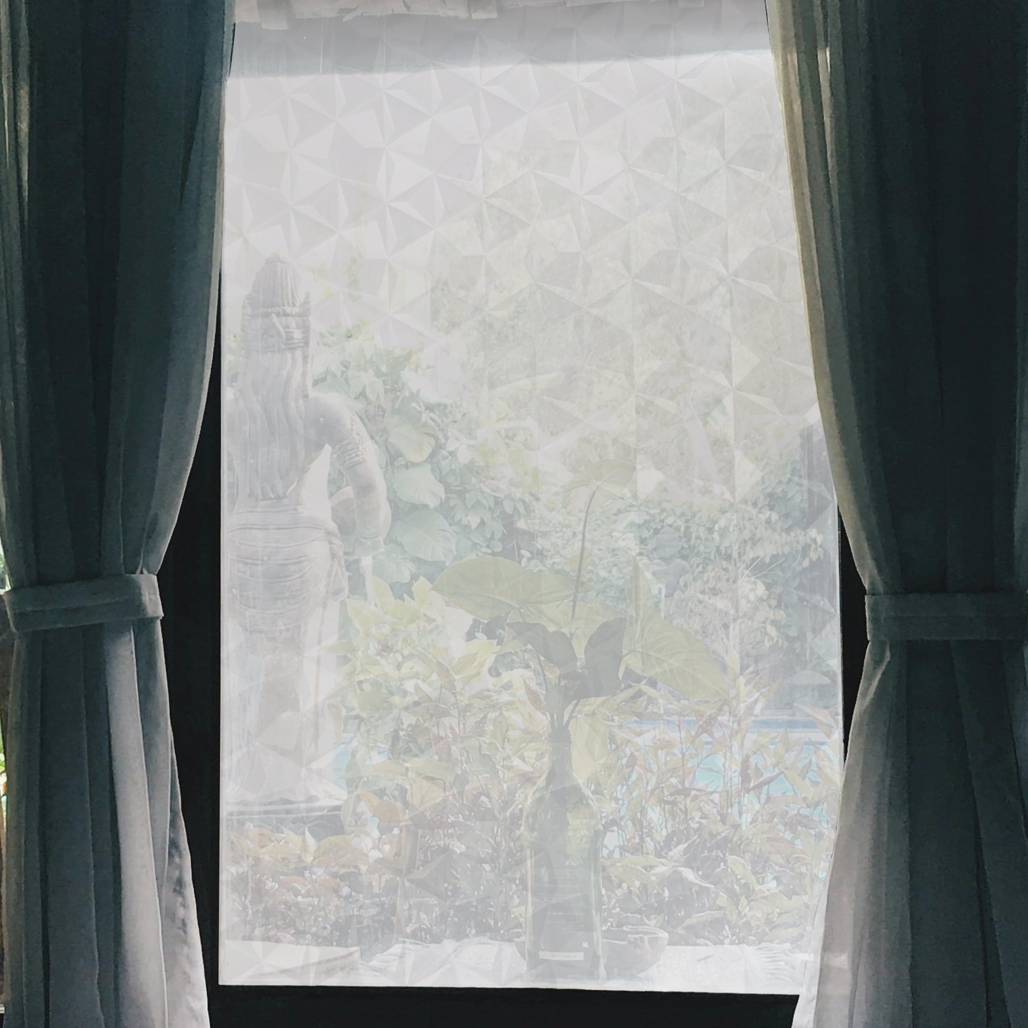 Triangular Prisms Pattern Window Privacy Film No Glue Glass Window ...