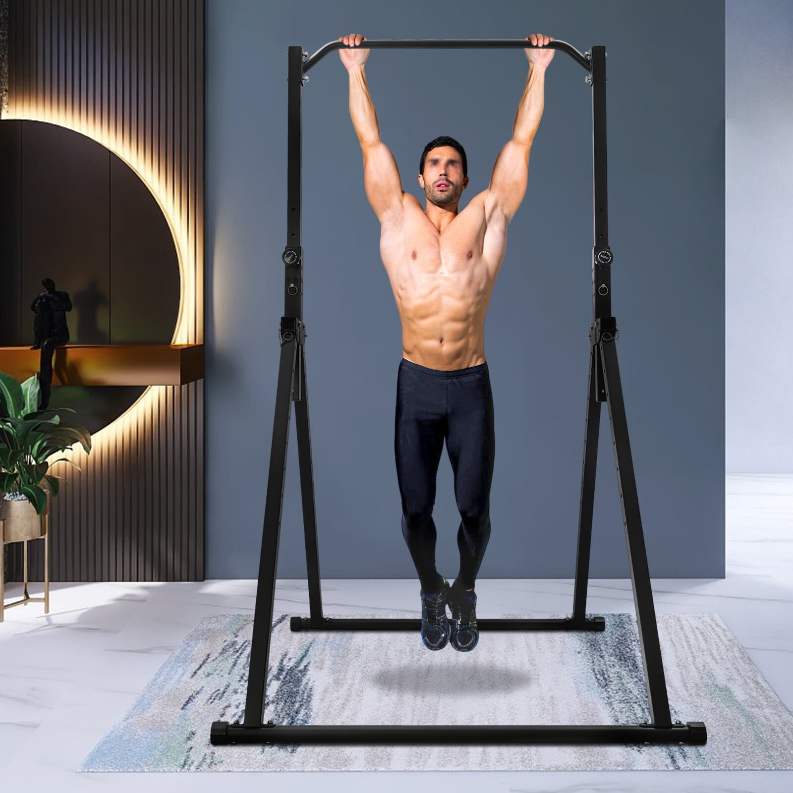 Triangular Pull Up Station, Adjustable Height Strength Training Workout ...