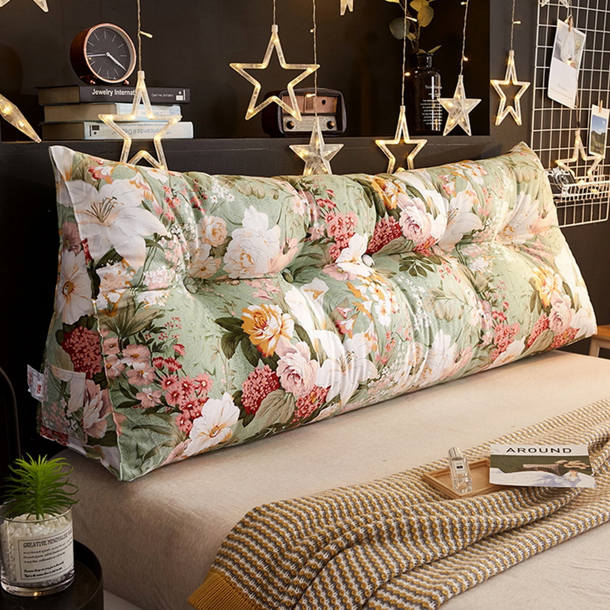 Triangular Reading Pillow Large Bolster Headboard Backrest Positioning ...