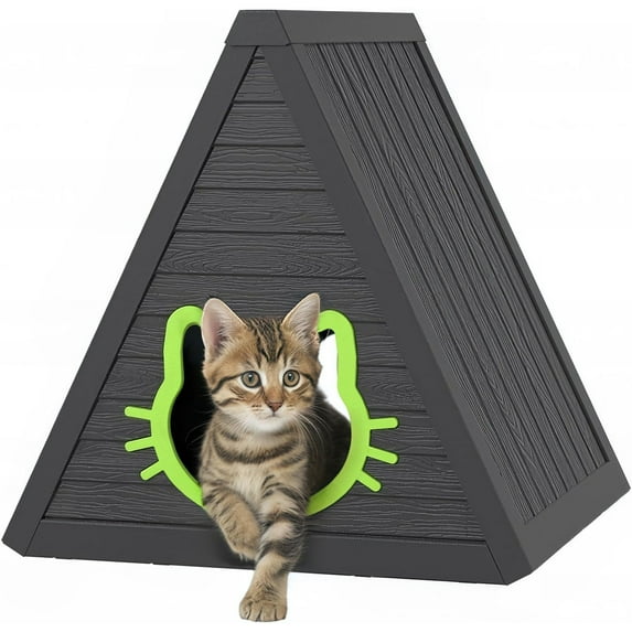 Triangular Resin Cat House – Unique 3D Waterproof Shelter for Cats ...
