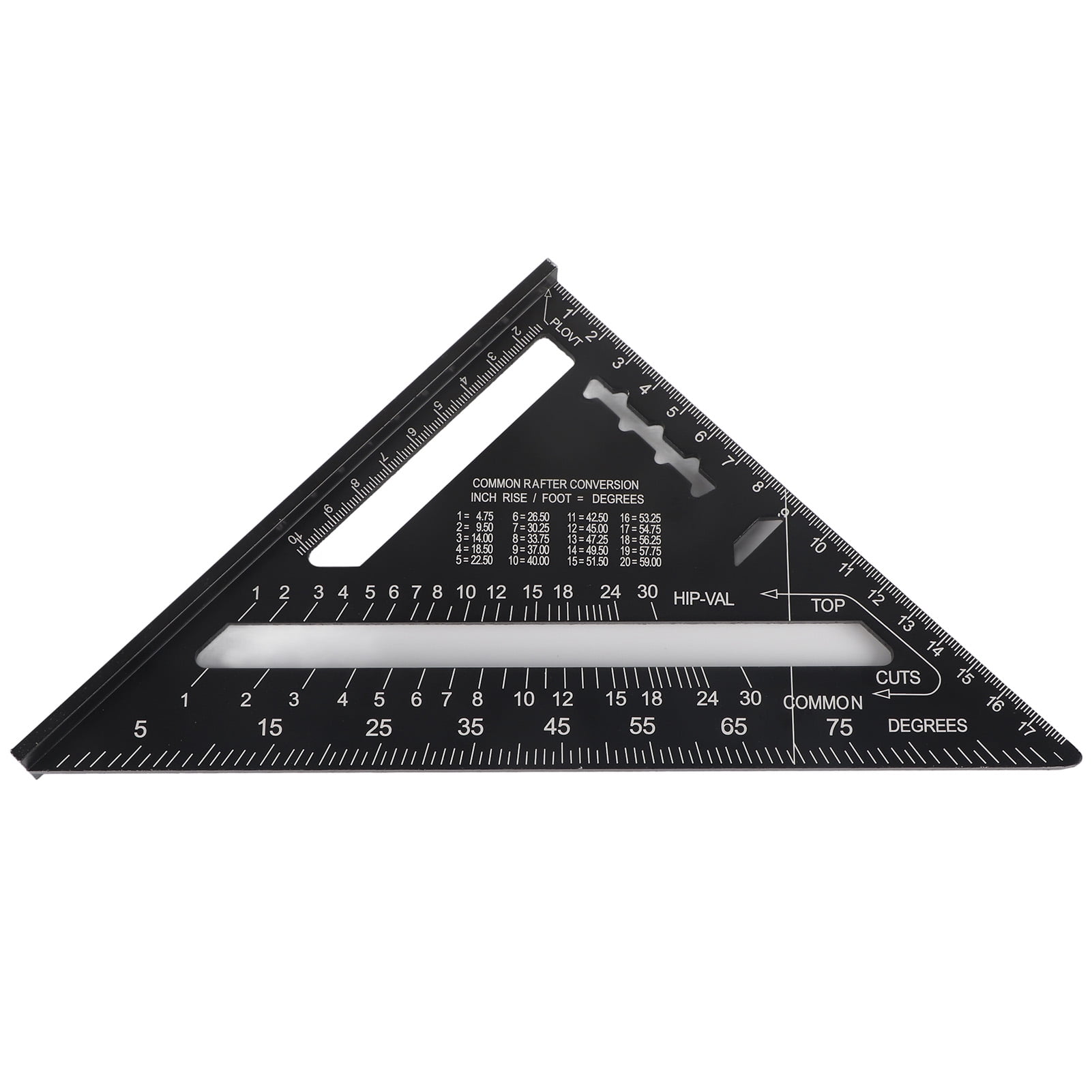 Triangular Ruler Aluminum Alloy Scale Measuring Ruler Miter Industrial ...