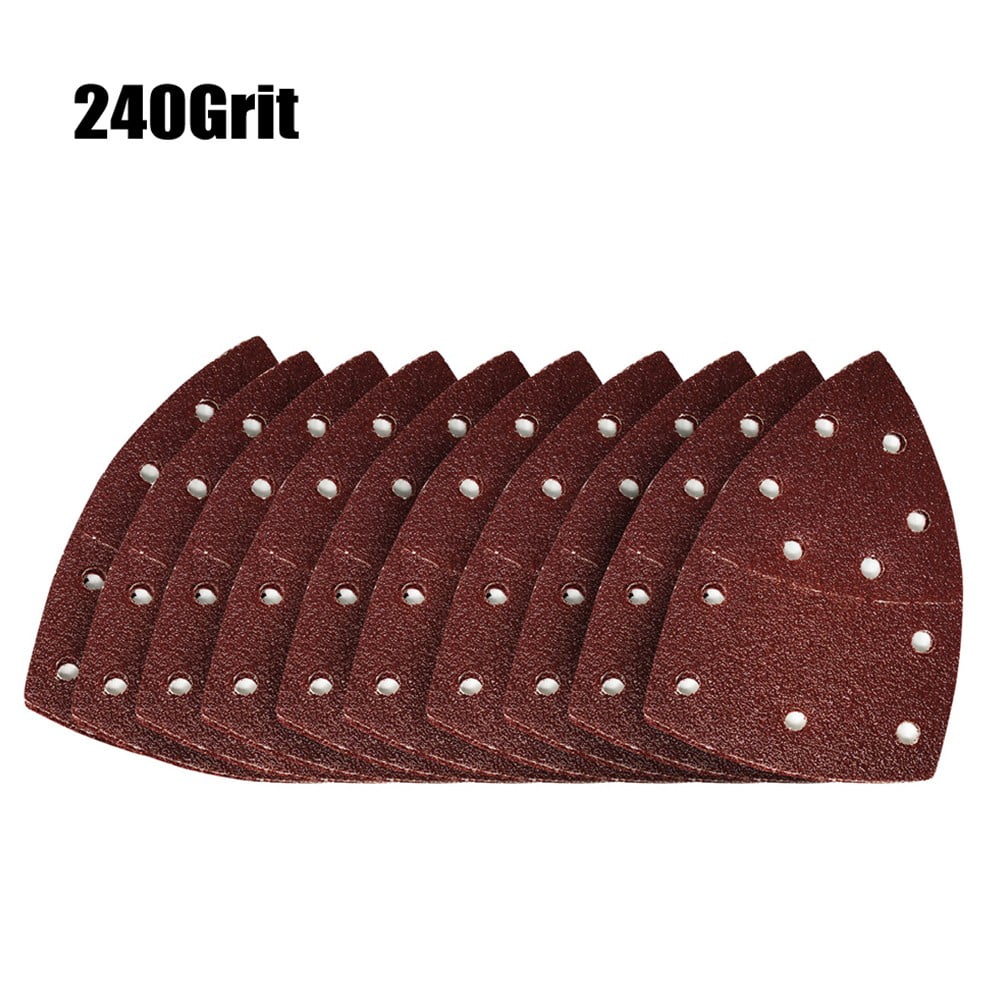 Triangular Sandpaper 11 Hole Mouse Sanding Paper Hook and Loop 40 ...