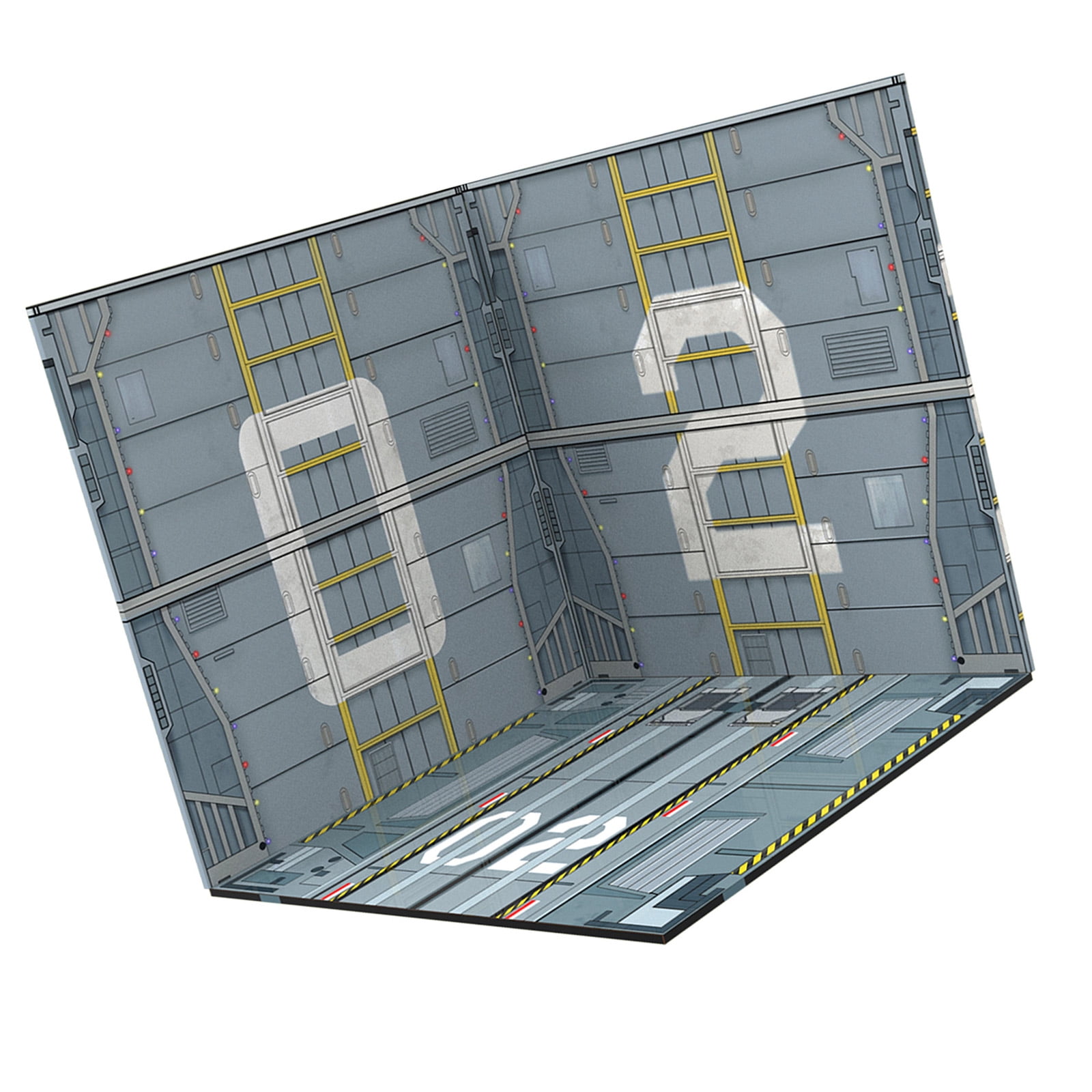 Triangular Stabilized Display Stand Backdrop Layout Storage Background ...