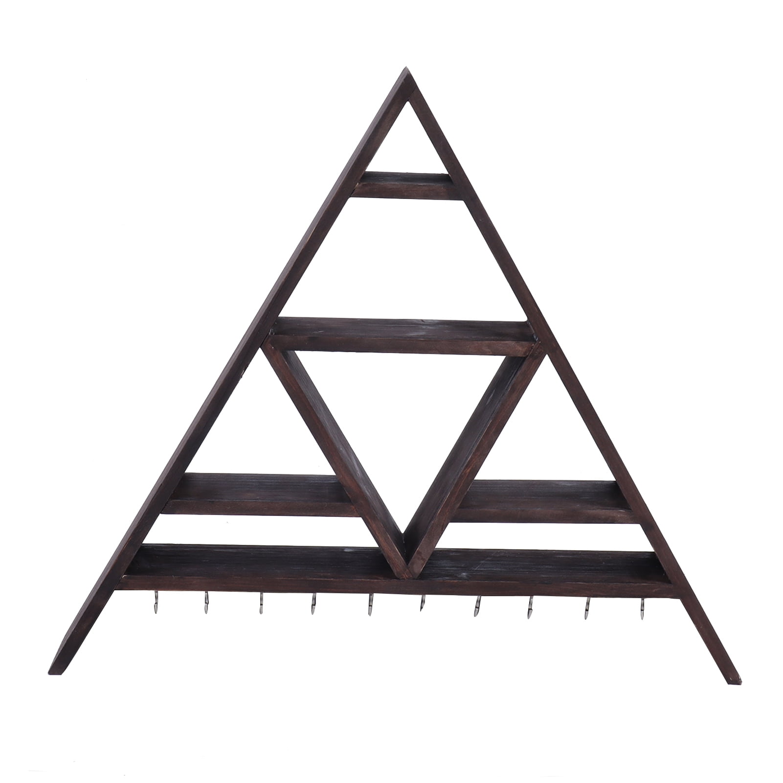 Triangular Storage Rack WallMounted Crystal Display Shelf Home ...