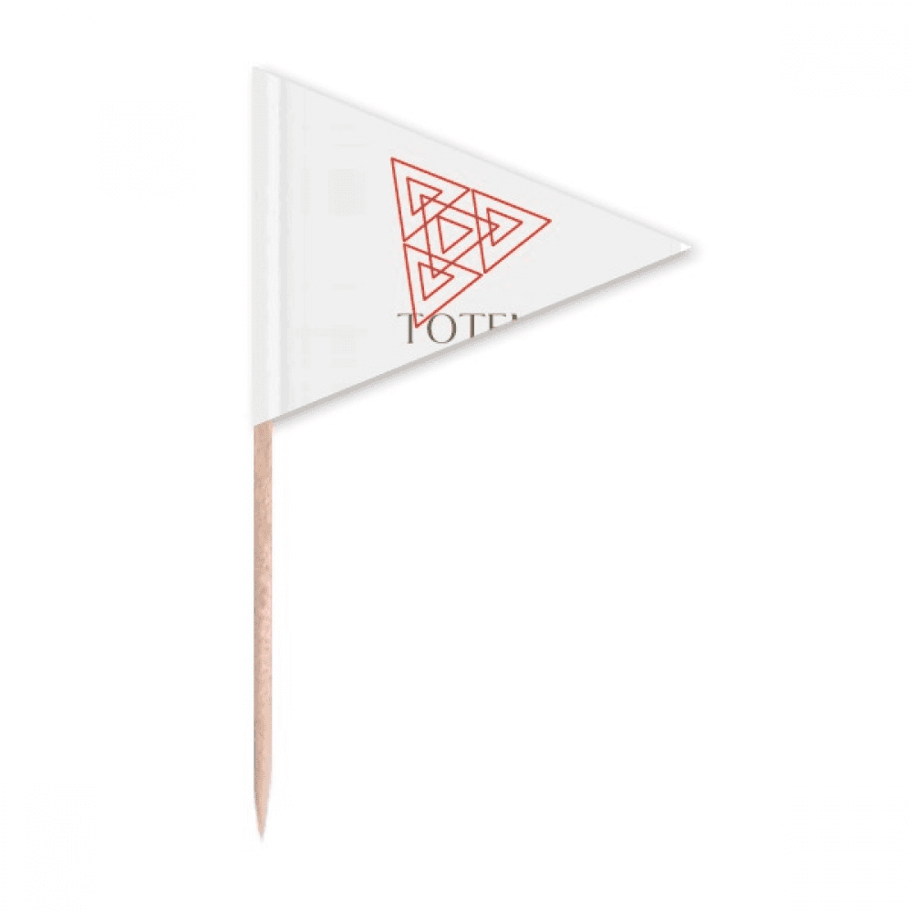 Triangular Totem Combination Toothpick Triangle Cupcake Toppers Flag ...