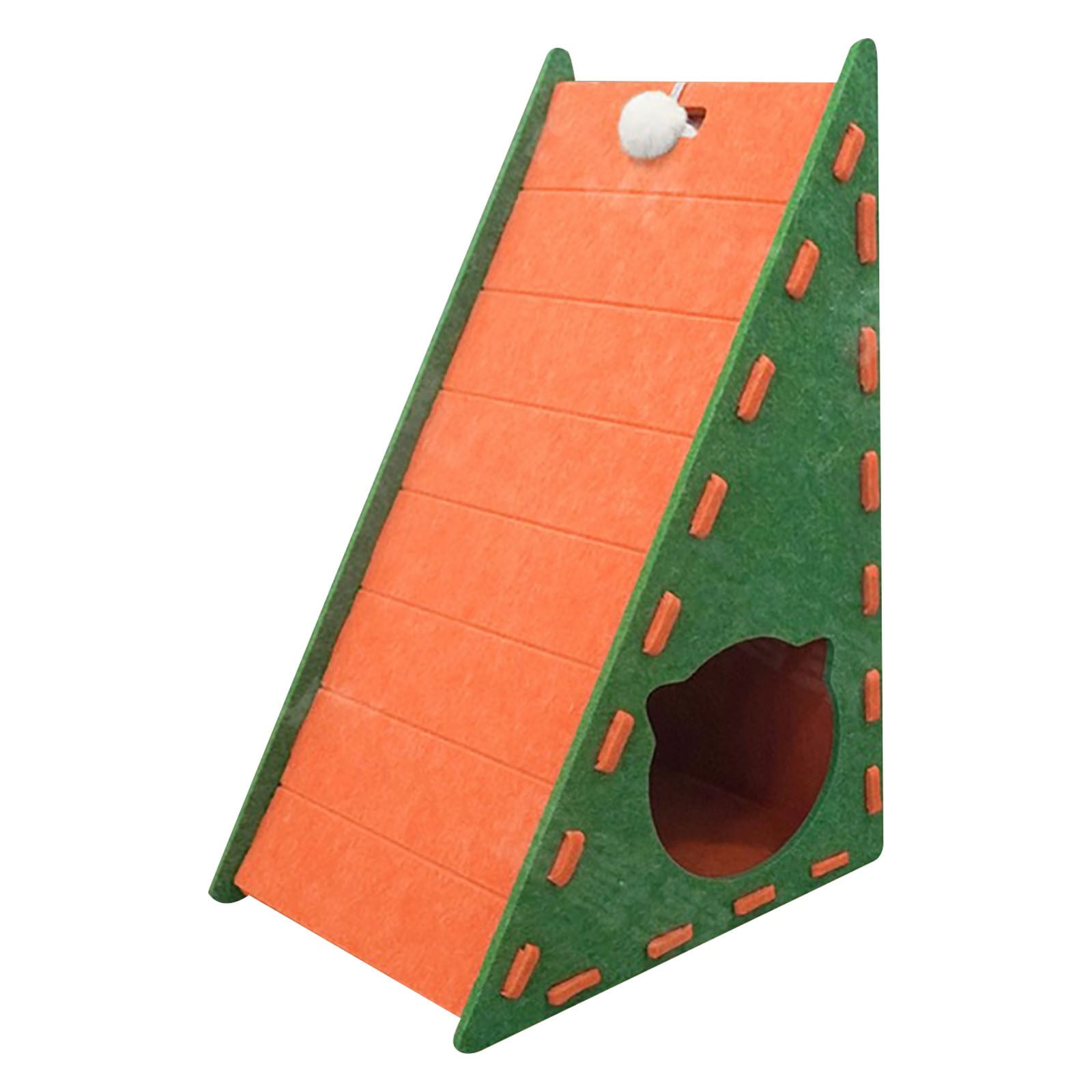 Triangular Vertical Cat Scratcher Board with Integrated Bed Wall ...