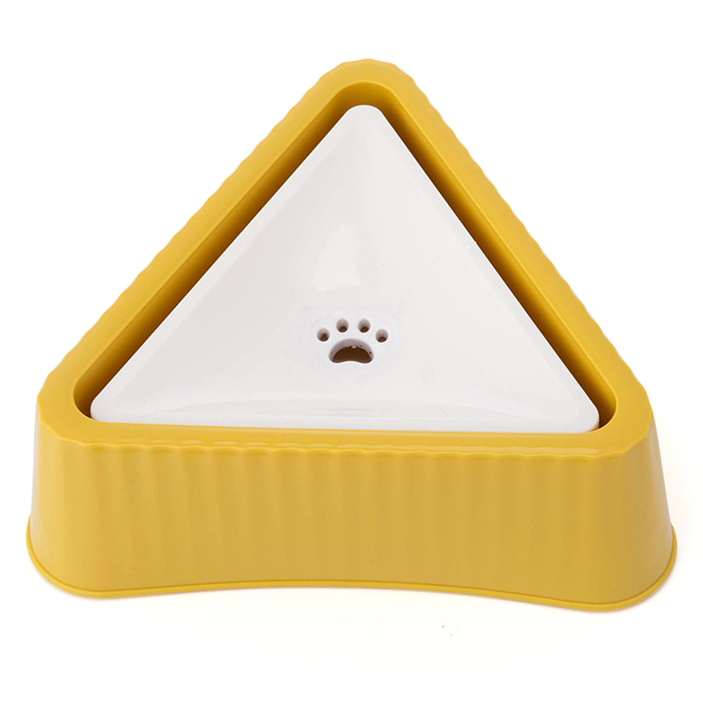 Triangular pet water bowl floating bowl splash-proof drinking bowl not ...