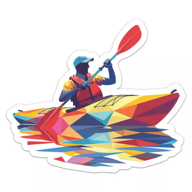 Triangulated Canoeing Sticker Phone Decal Water Bottle Stickers Car ...