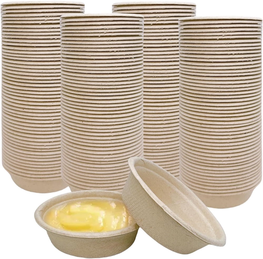 Triani 100Pcs 1oz Paper Feeding Cups Crested Gecko Food Dish Food and ...