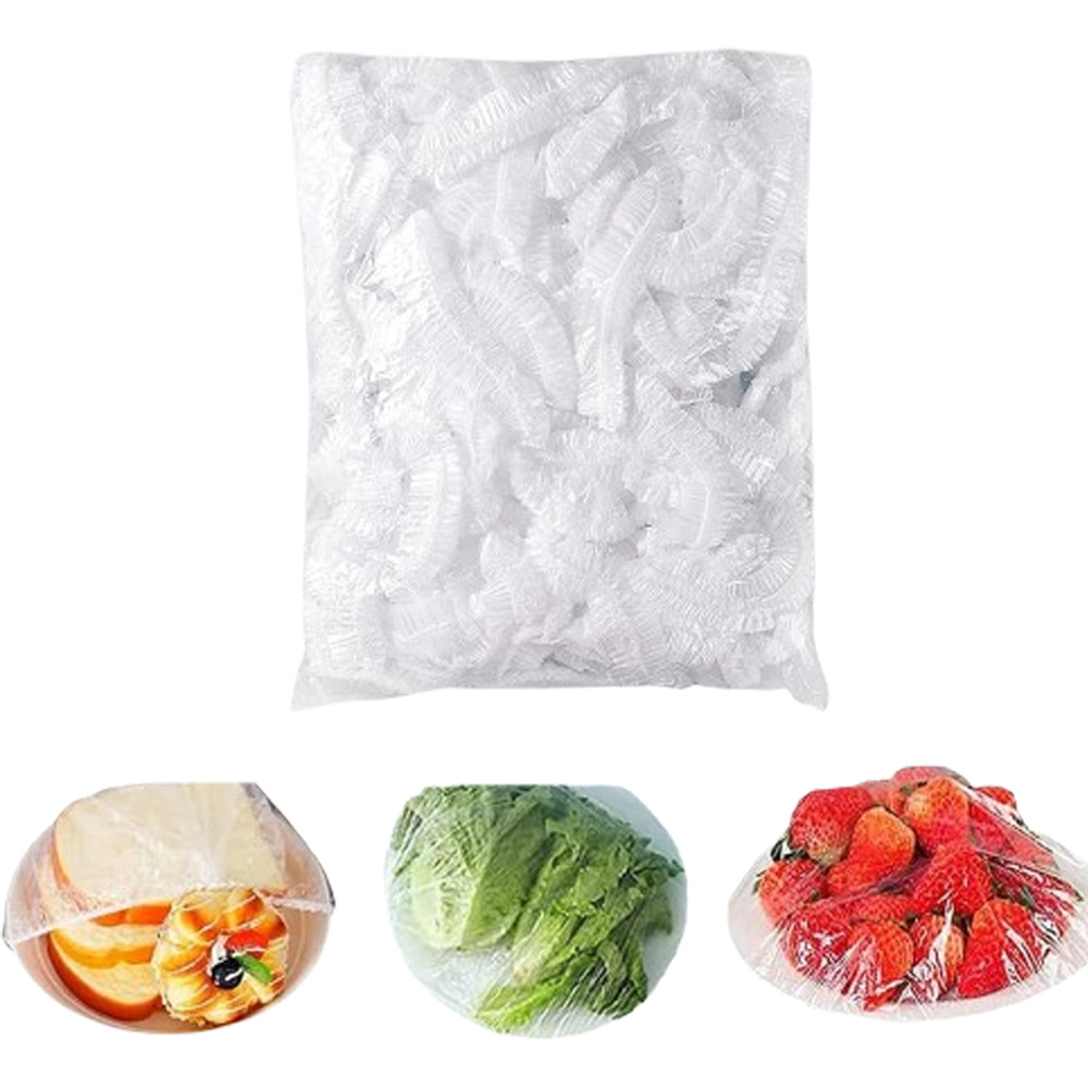 Triani 100Pcs Elastic Reusable Plastic Wrap Food Covers Bread Proofing ...