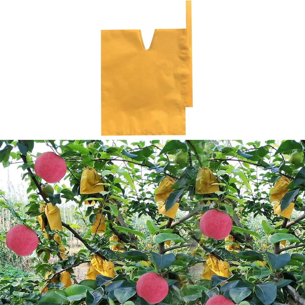 Triani 100Pcs Fruit Protection Paper Bags 6.3*7.8 Inch Waterproof ...