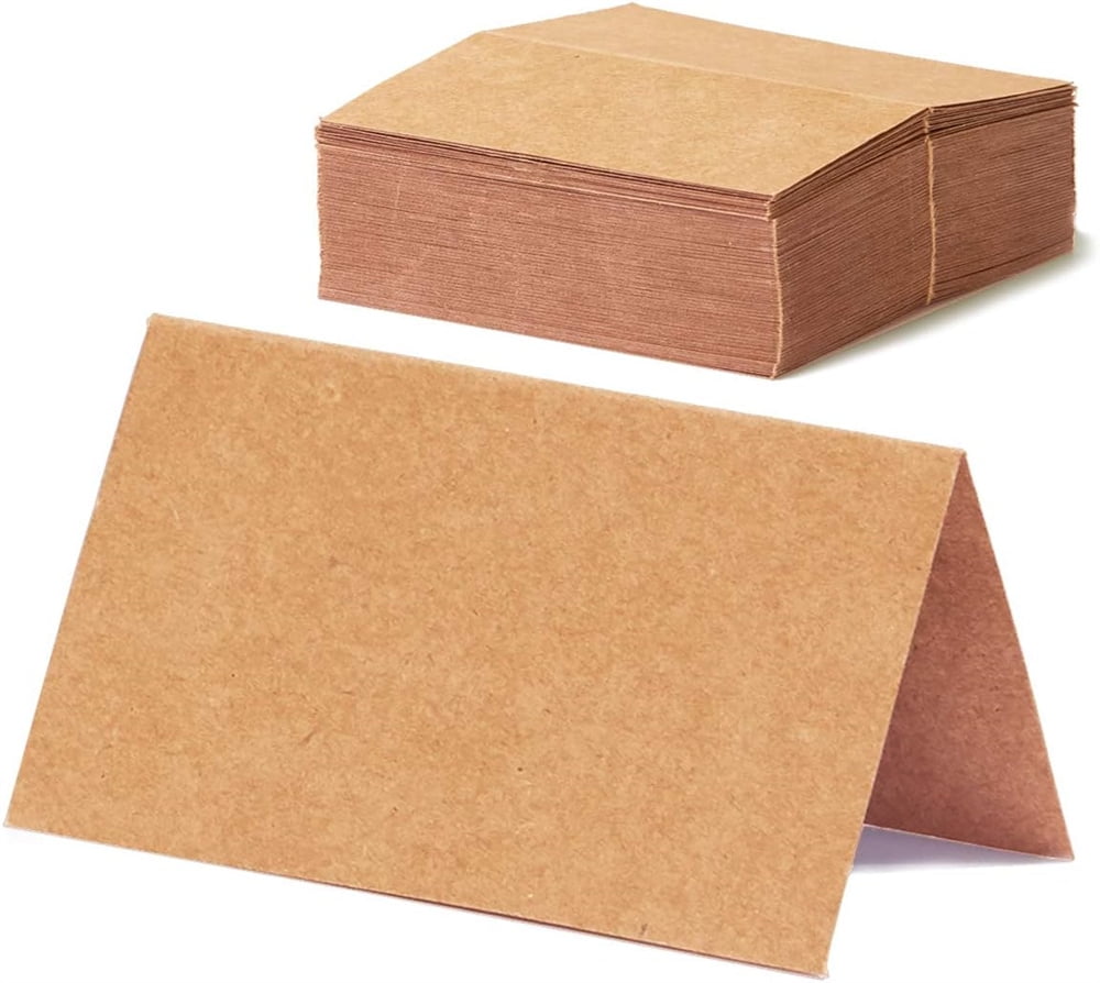 Triani 100Pcs Kraft Paper Place Cards for Weddings Blank Place Cards ...