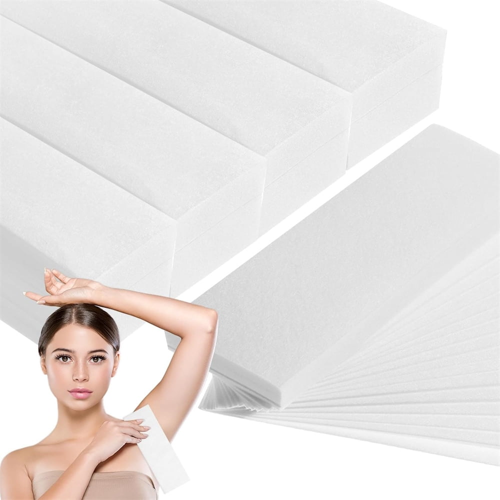 Triani 100Pcs Wax Strips for Hair Removal 7.87*3.75 Inch Smooth Surface ...
