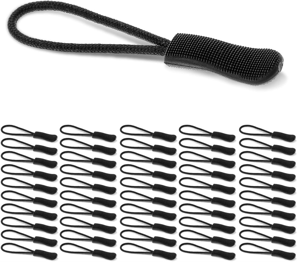 Triani 100Pcs Zipper Pull Replacement Zipper Pulls Zipper Tabs Cord ...