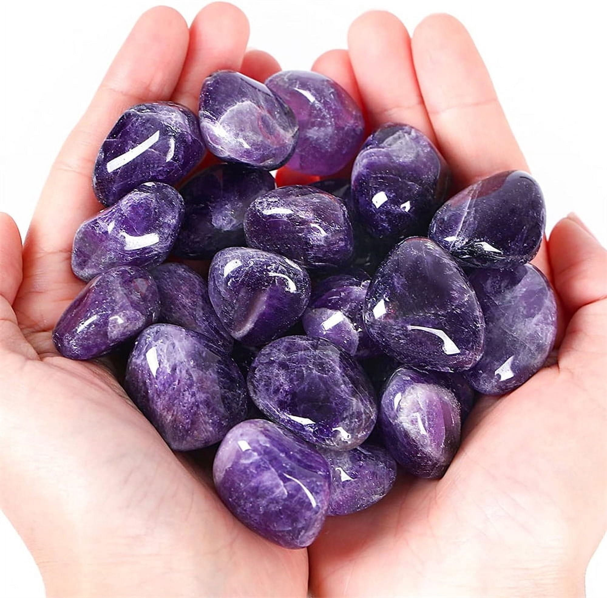 Triani 100g Natural Amethyst Rolling Stones Rocks Stones Crystal for ...