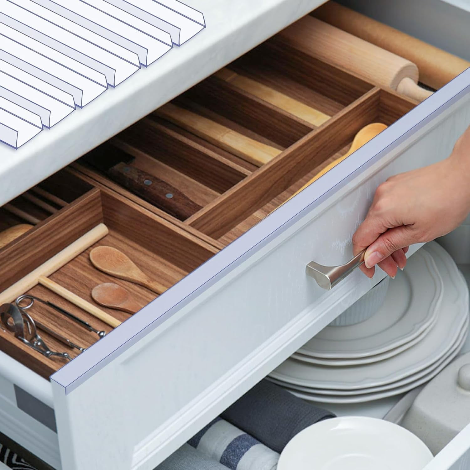 Triani 10Pcs Cabinet Door Protector Edge Guard Thin Transparent Edge ...