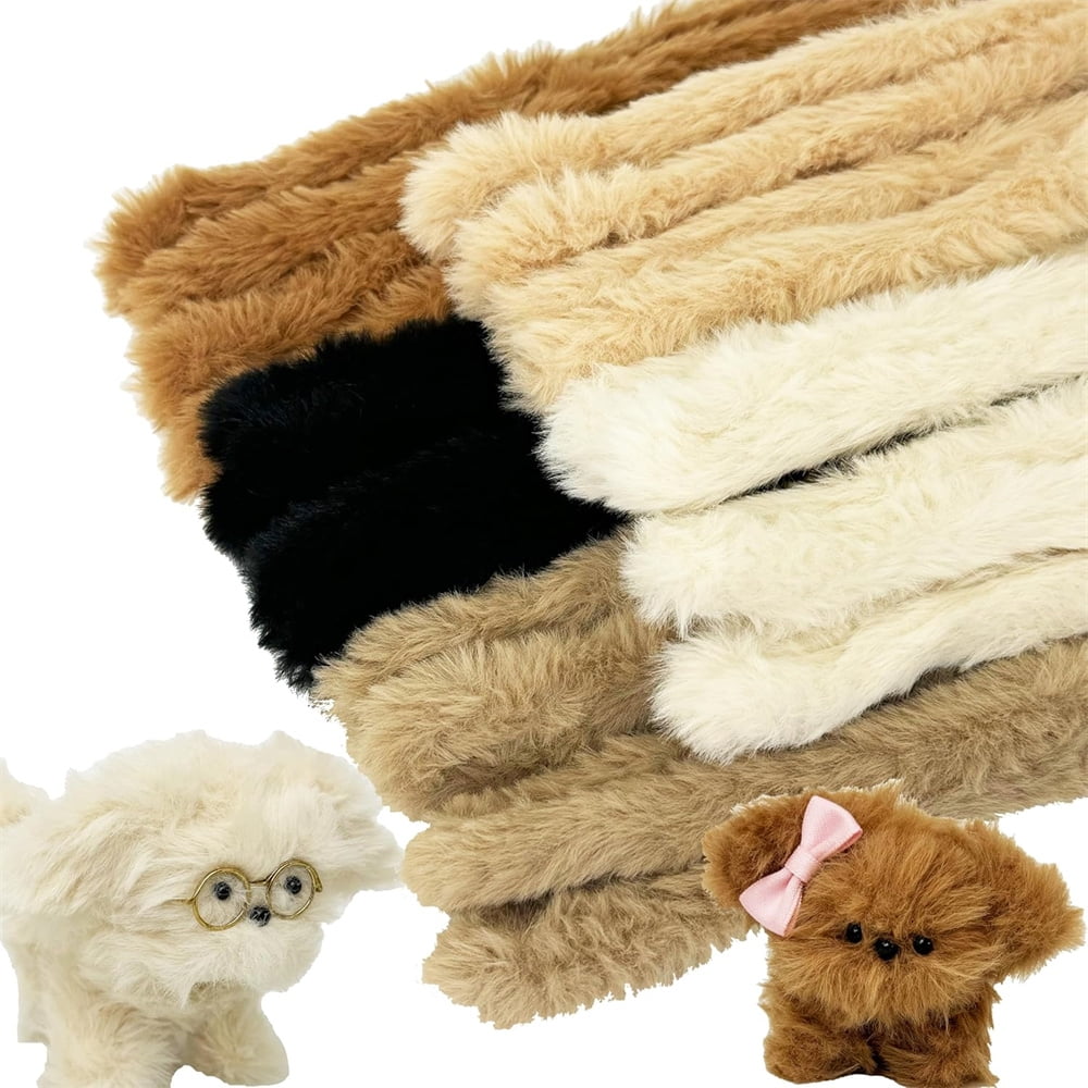 Triani 10Pieces Pipe Cleaners Extra Thick Jumbo Cute Fur Pipe Cleaners ...