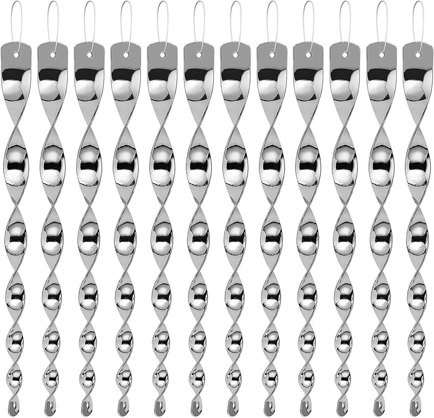 Triani 12 Pack Bird Repellent Reflective Scare Rods,Ornamental Helical ...