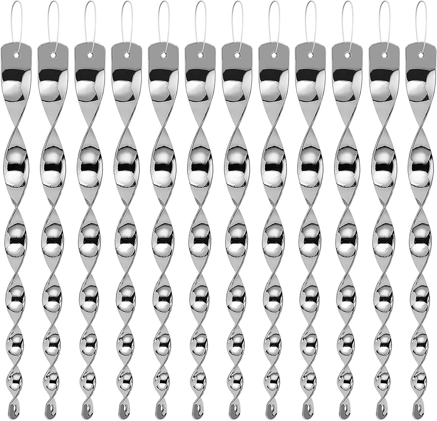 Triani 12 Pack Bird Repellent Reflective Scare Rods,Ornamental Helical ...