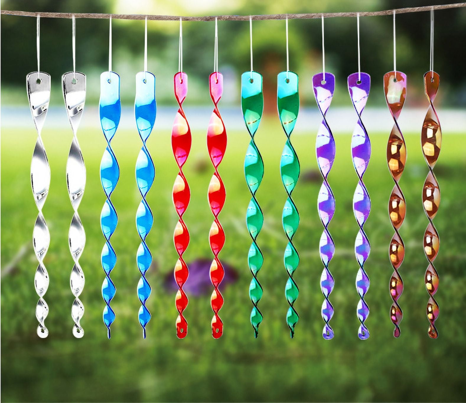 Triani 12 Pack Woodpecker Bird Scare Devices, Reflective Scare Rods ...