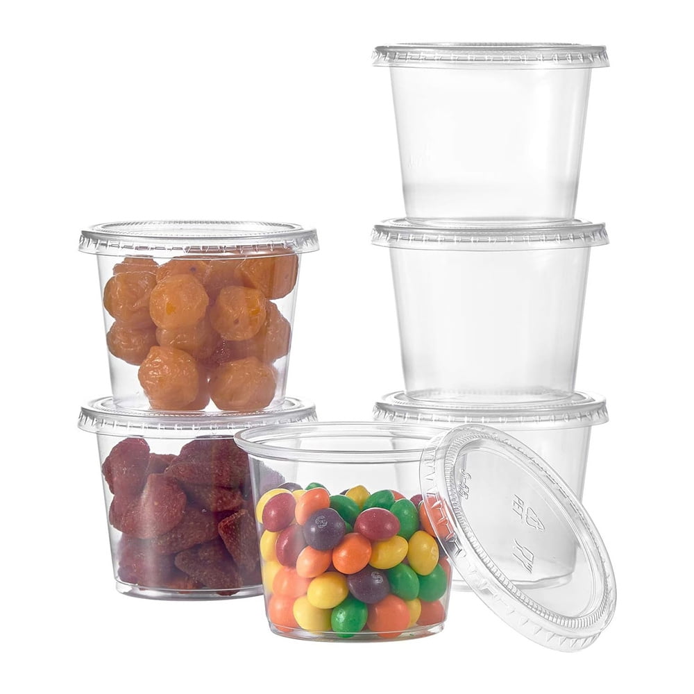 Triani 12Pcs Airtight Food Storage Containers 16Oz Plastic Deli Food ...