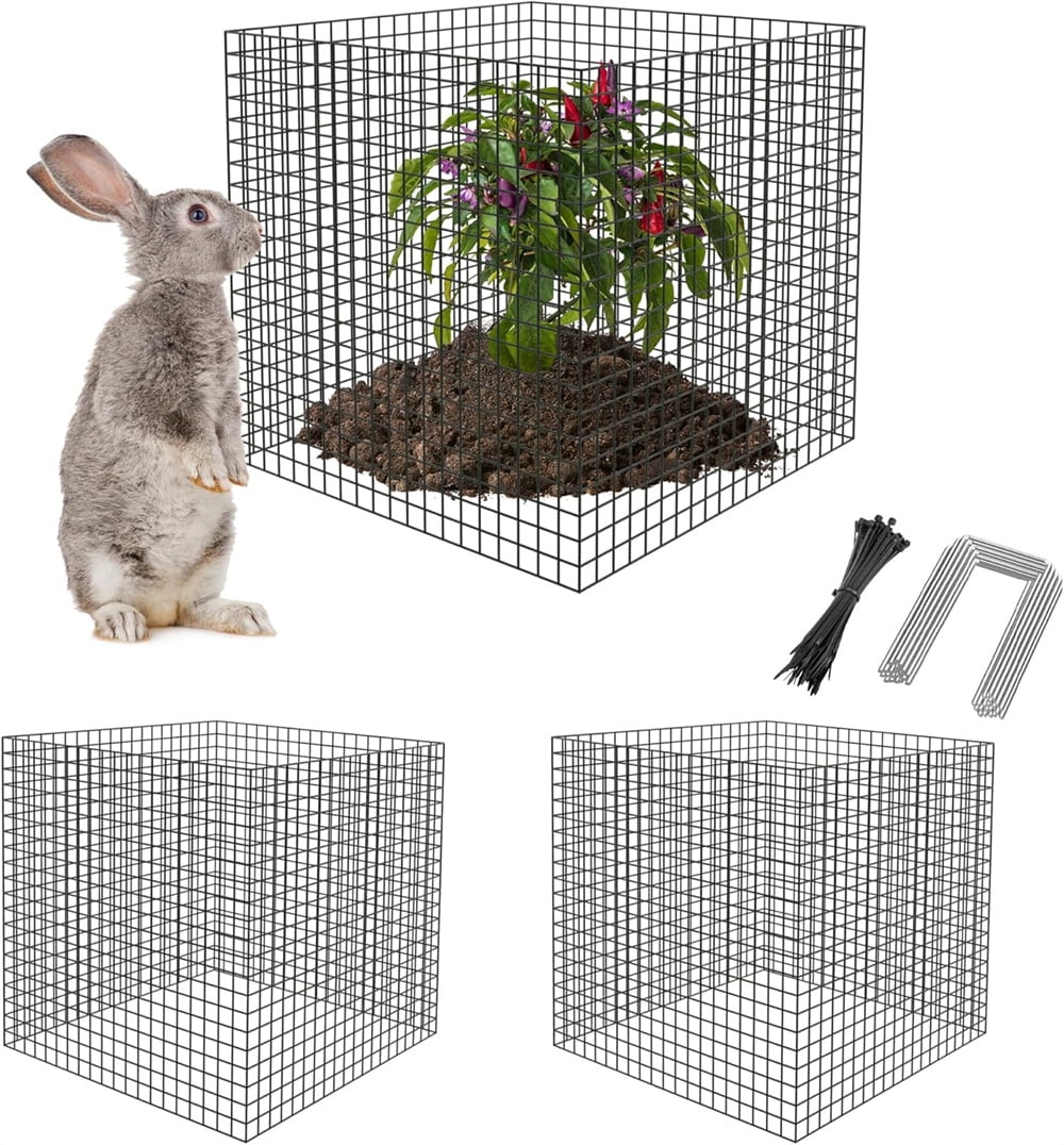 Triani 12Pcs DIY Metal Plant Protectors 11.81*11.81 Inch Square Metal ...