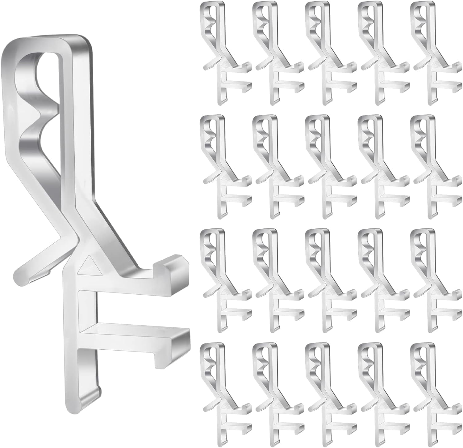 Triani 12Pcs Hidden Channel Valance Clips, 1-7/8inch Clear Plastic ...
