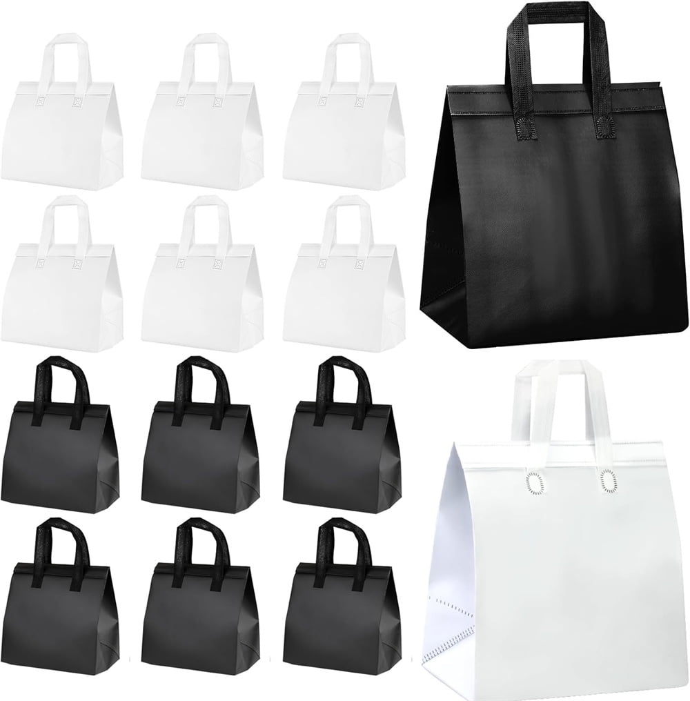 Triani 12Pcs Insulated Shopping Bags For Groceries Midium Thermal Take ...