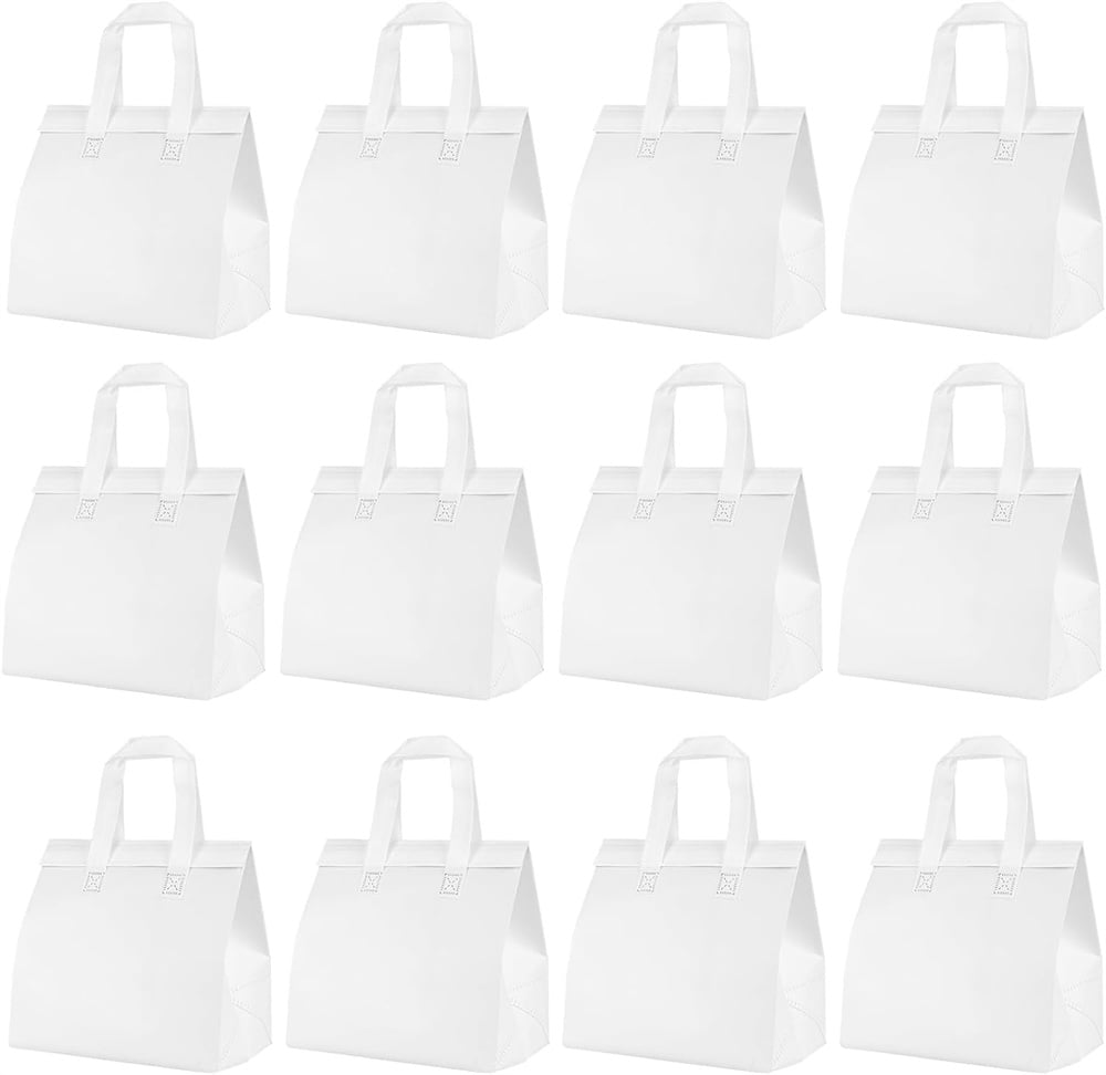 Triani 12Pcs Insulated Take Away Bags Bulk Thermal Insulation Food 9.5 ...