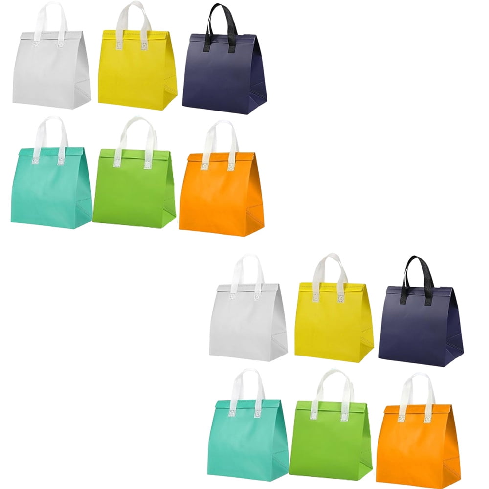 Triani 12Pcs Insulated Take Away Bags Medium 9.5 x 6 x 9.5 Inch ...