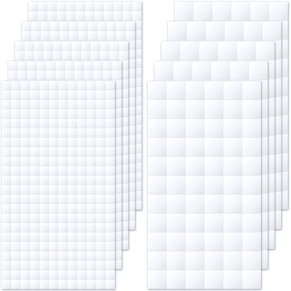 Triani 1650Pcs Square Foam Sided Adhesive Sticker Set 2 Sizes 3D Foam ...