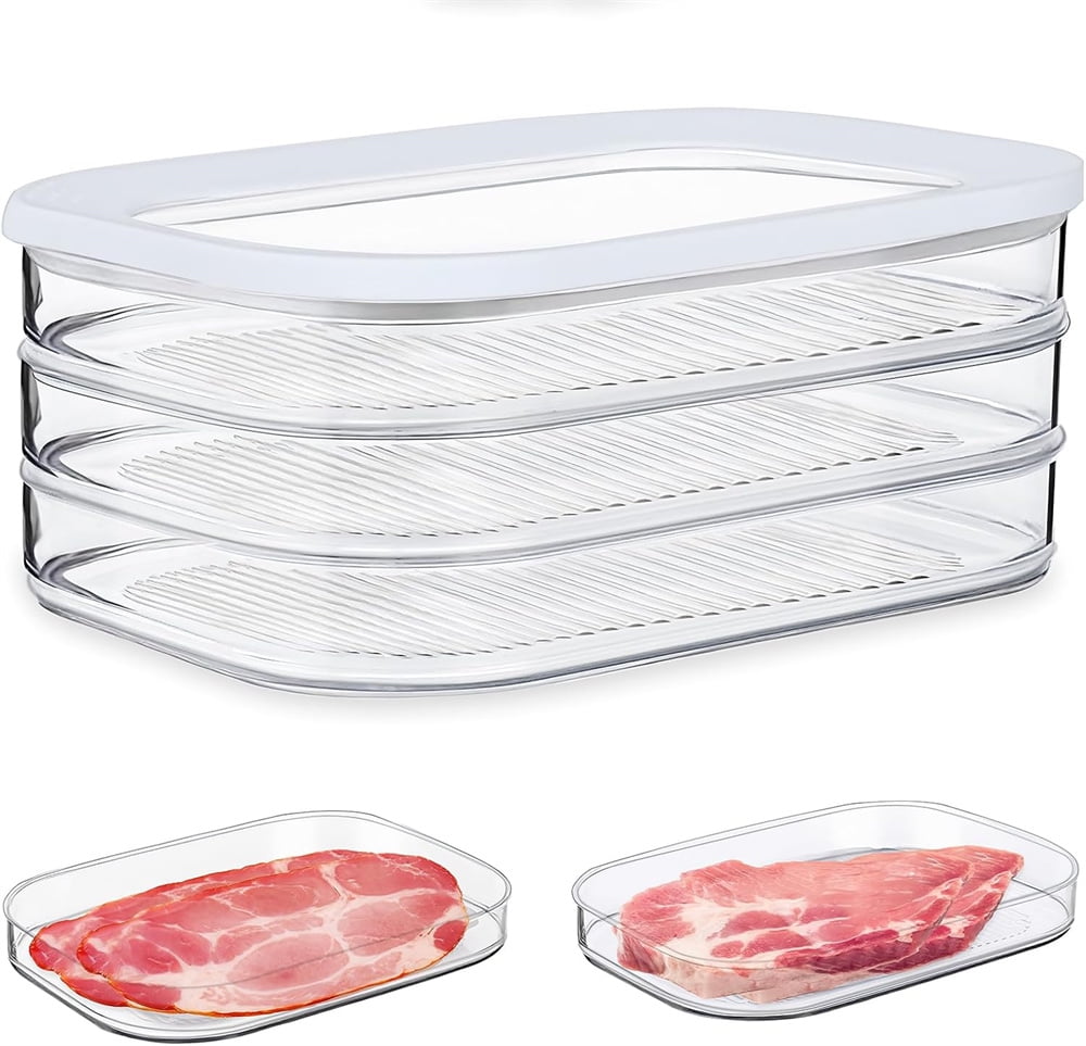 Triani 1Pack Deli Meat Container Lunch Meat Container for Refrigerator ...