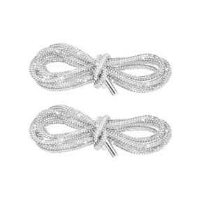 2 Pcs Rhinestone Round Shoe Laces, 47in Bling Bling Crystal Rhinestone ...