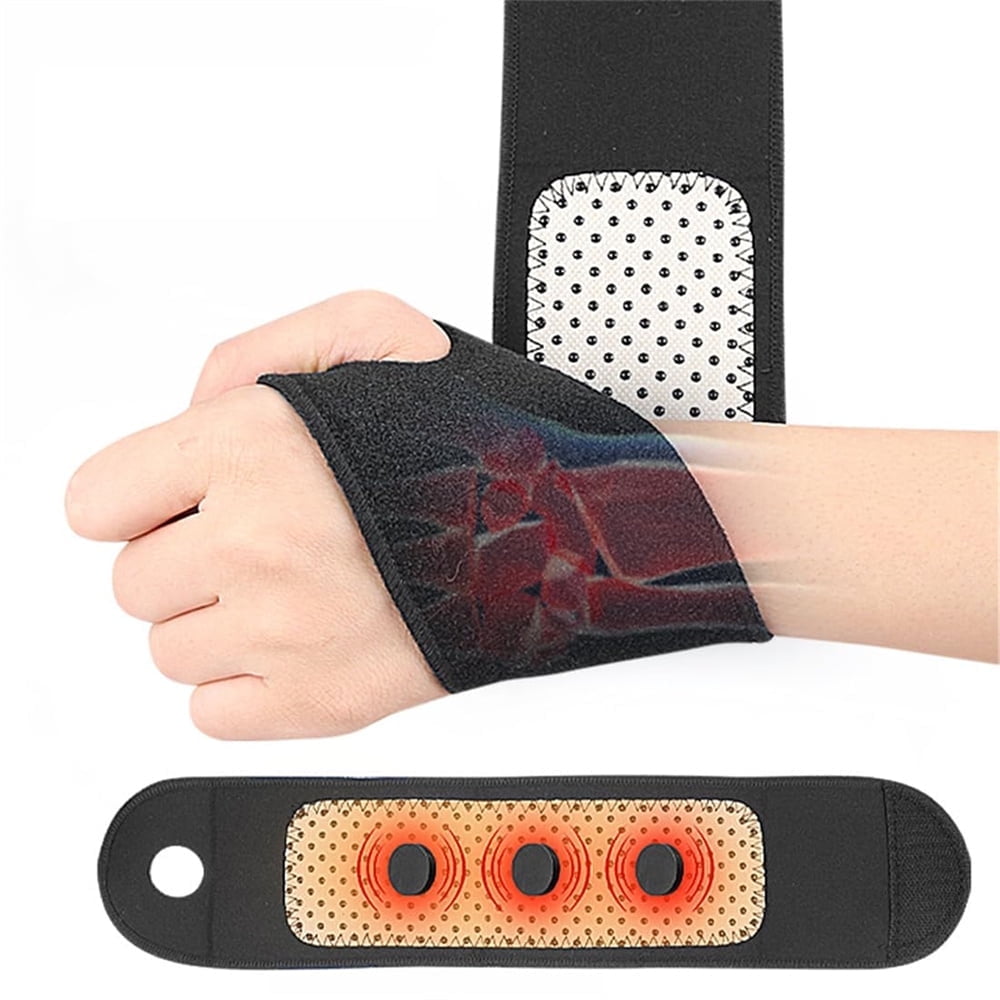 Triani 1Pairs Magnetic Wrist Compression Wrap Braces Adjustable Wrist ...
