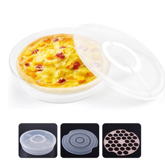 Triani 1Pcs Clear Pie Containers With Lids and Handle Round Pie Carrier ...