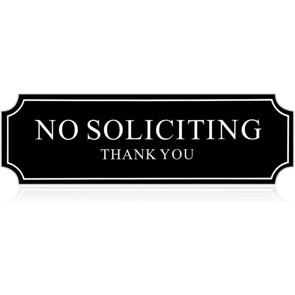 Triani 1Pcs No Soliciting Door Decor Sign 8.27*2.36 Inch Strong Self ...