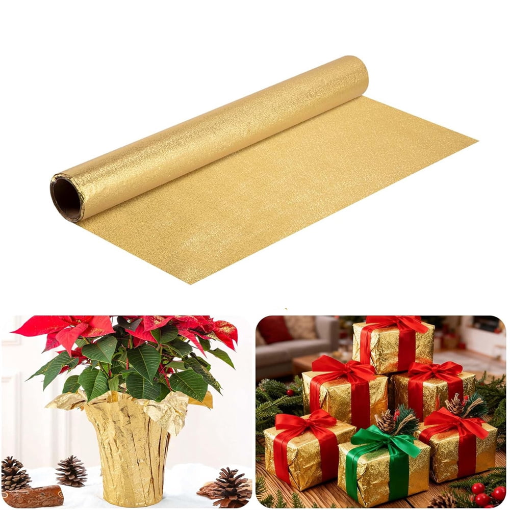 Triani 1Roll Floral Foil Plant Pot Cover Home Decoration 10 Yard ...