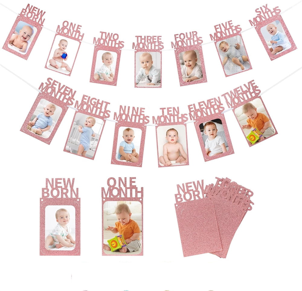 Triani 1st Birthday Baby Photo Banner First Birthday Decorations for ...