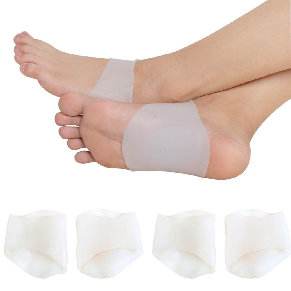 Triani 2 Pairs Silicone Gel Arch Support Sleeves Plantar Fasciitis ...