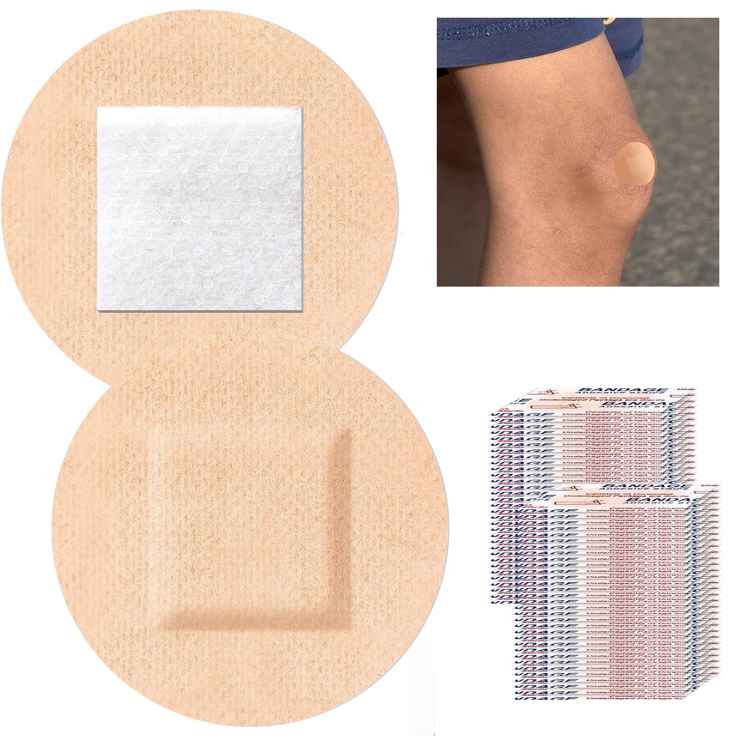 Triani 200Pcs Adhesive Spot Bandage 0.87 Inch Small Round Bandages with ...