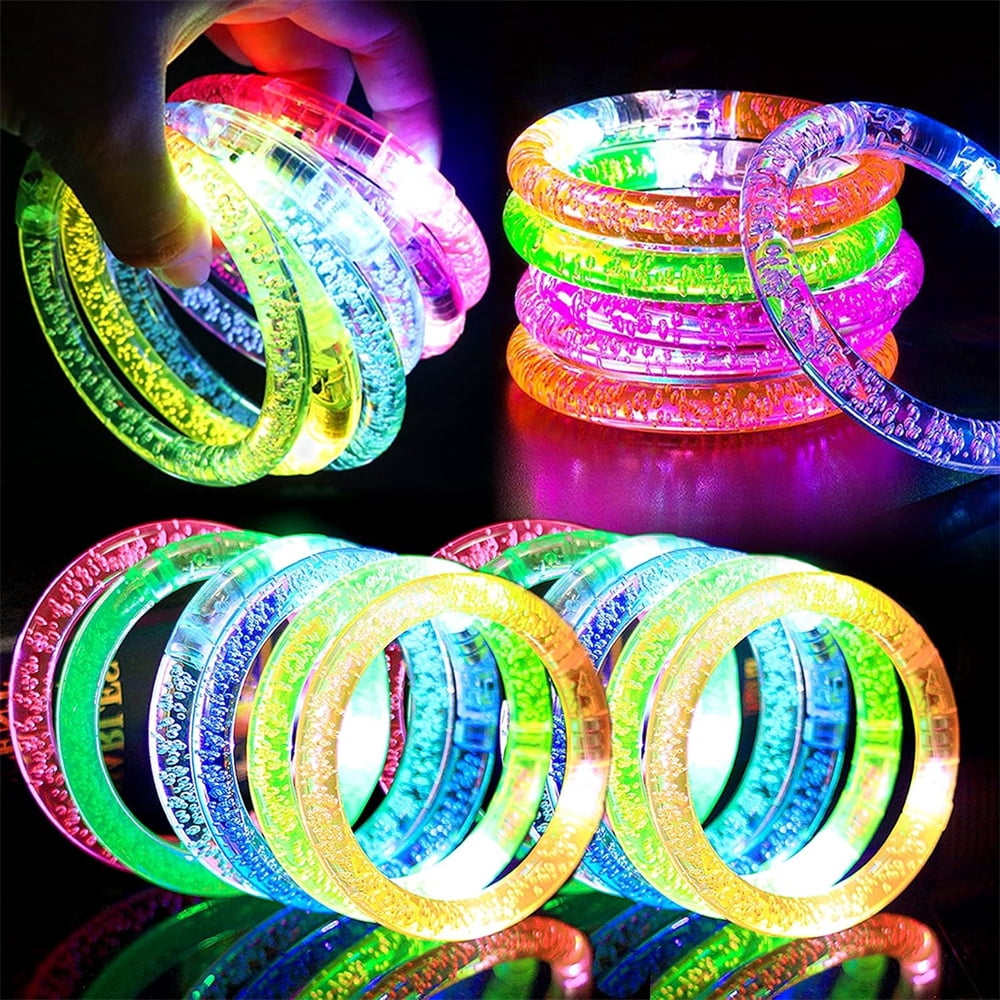 Triani 20Pack LED Bracelets Light Up Bracelets Party Supplies Favors ...