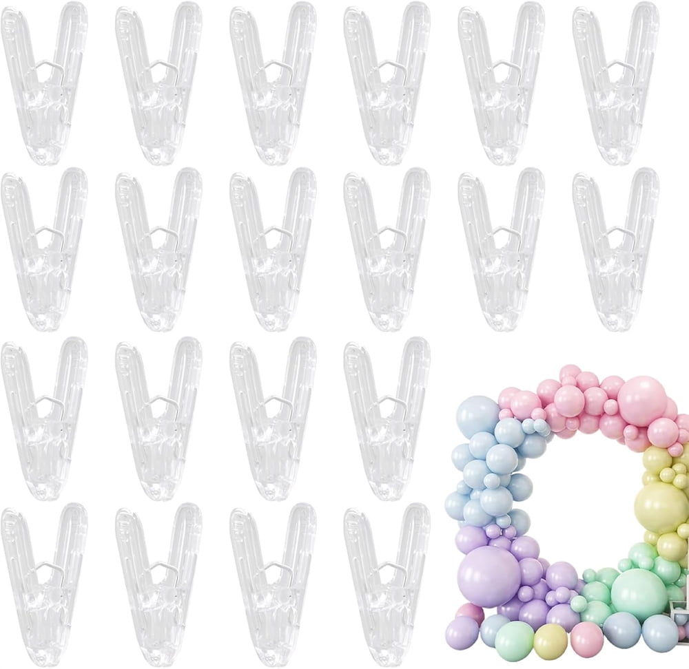 Triani 20Pcs Balloon Arch Clips Plastic Spring Clamps 2.36 Inch ...